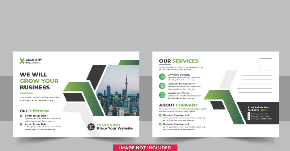 Modello di progettazione cartolina aziendale, layout di progettazione ...