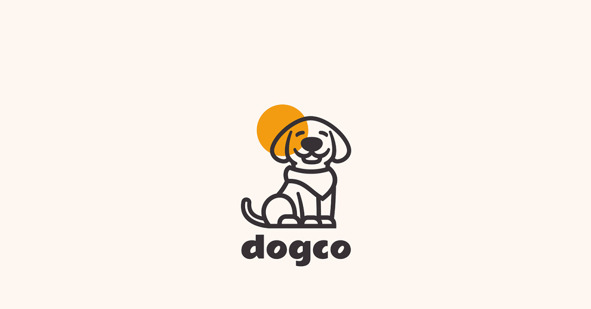 Dog Line Art Logo Template 2 #383760 - TemplateMonster