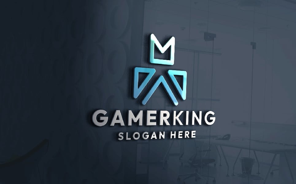 Gamer King Pro Logo Şablonu #383709 - TemplateMonster