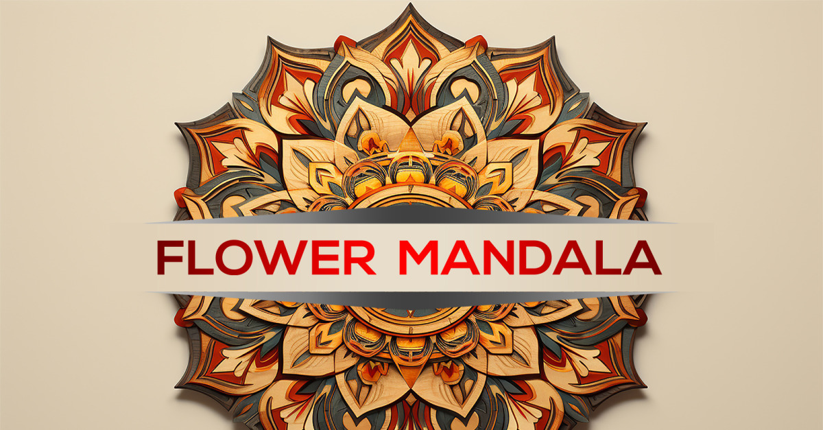 Sign mandala design | mandala identity design | 3d flower mandala