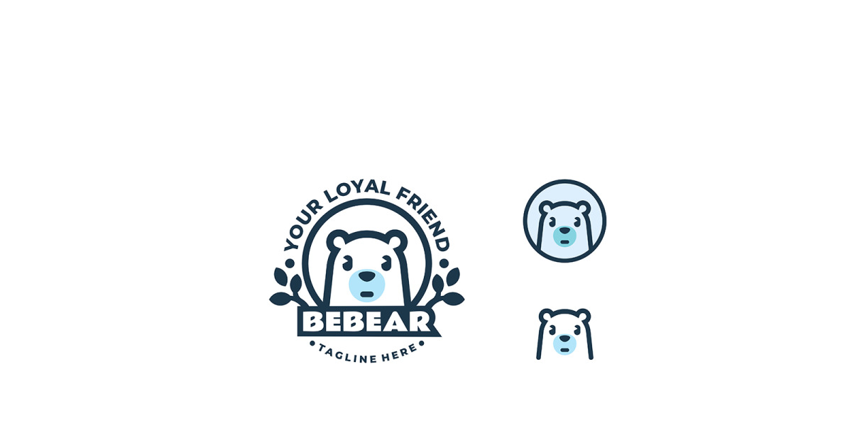 Bear Simple Mascot Logo Template 2 #384093 - TemplateMonster