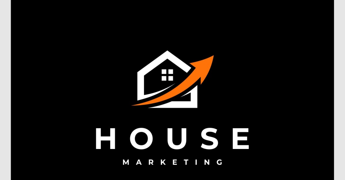 Haus-Pfeil-Erfolgs-Eigenheim-Gewinn-Logo - TemplateMonster