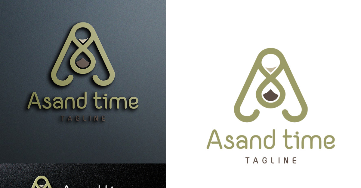 A letter time logo-sand timer #384891 - TemplateMonster