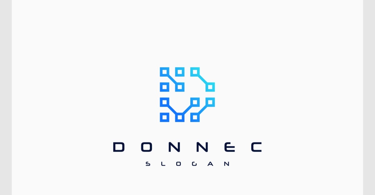 Letter D Connection Technology Logo #384832 - TemplateMonster