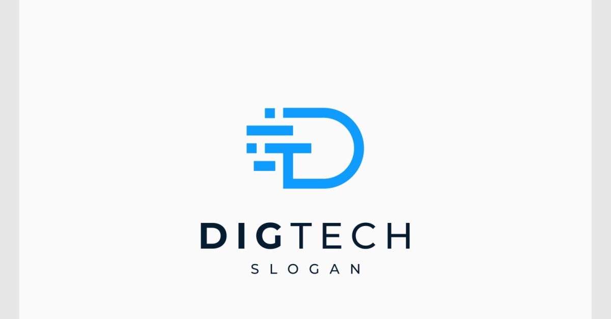 Mektup DT TD Dijital Teknoloji Logosu - TemplateMonster