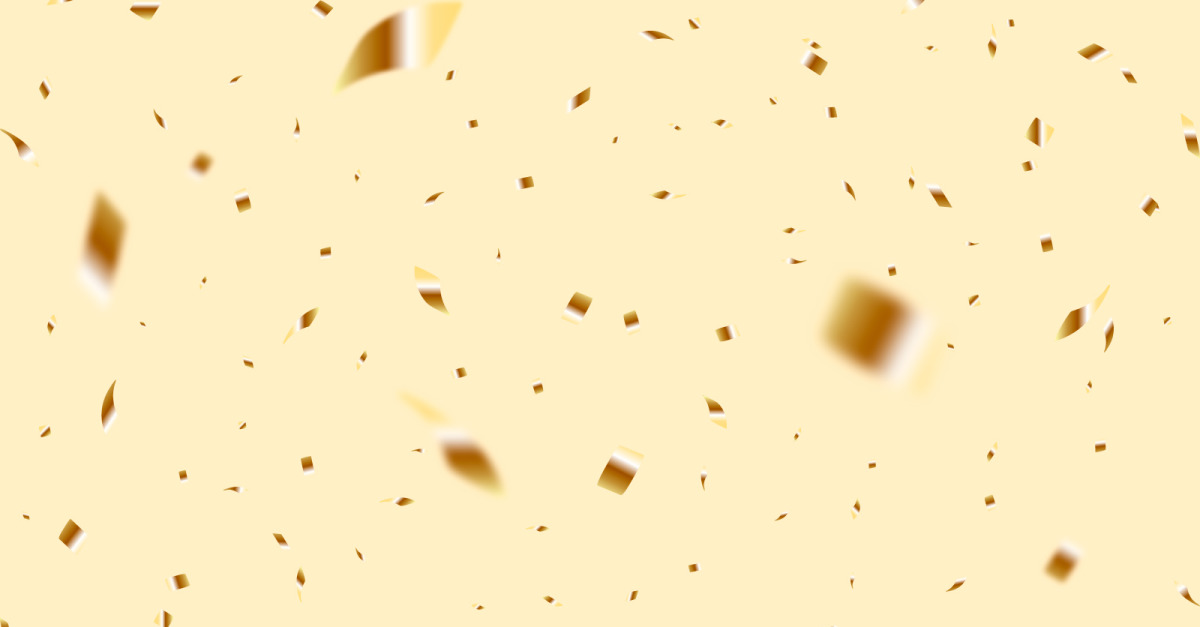 Beautiful confetti falling background vector