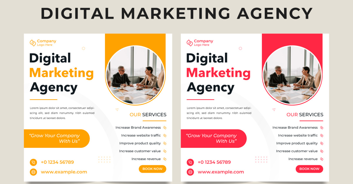 Corporate advertisement poster for marketing