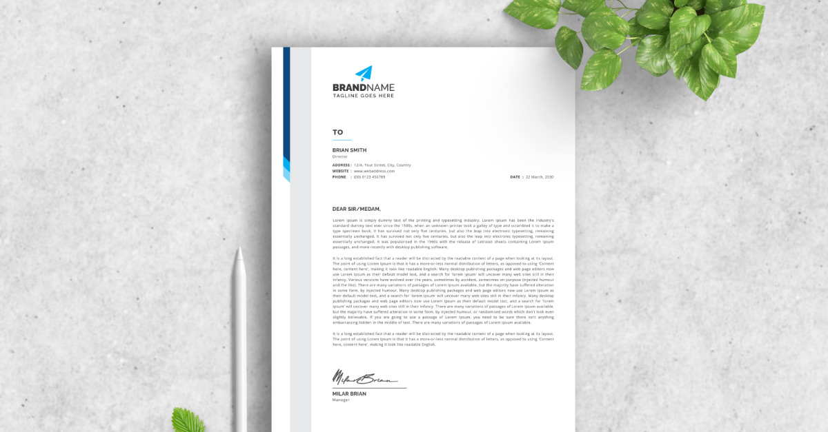 Design de modelo de papel timbrado, papel timbrado moderno, papel ...