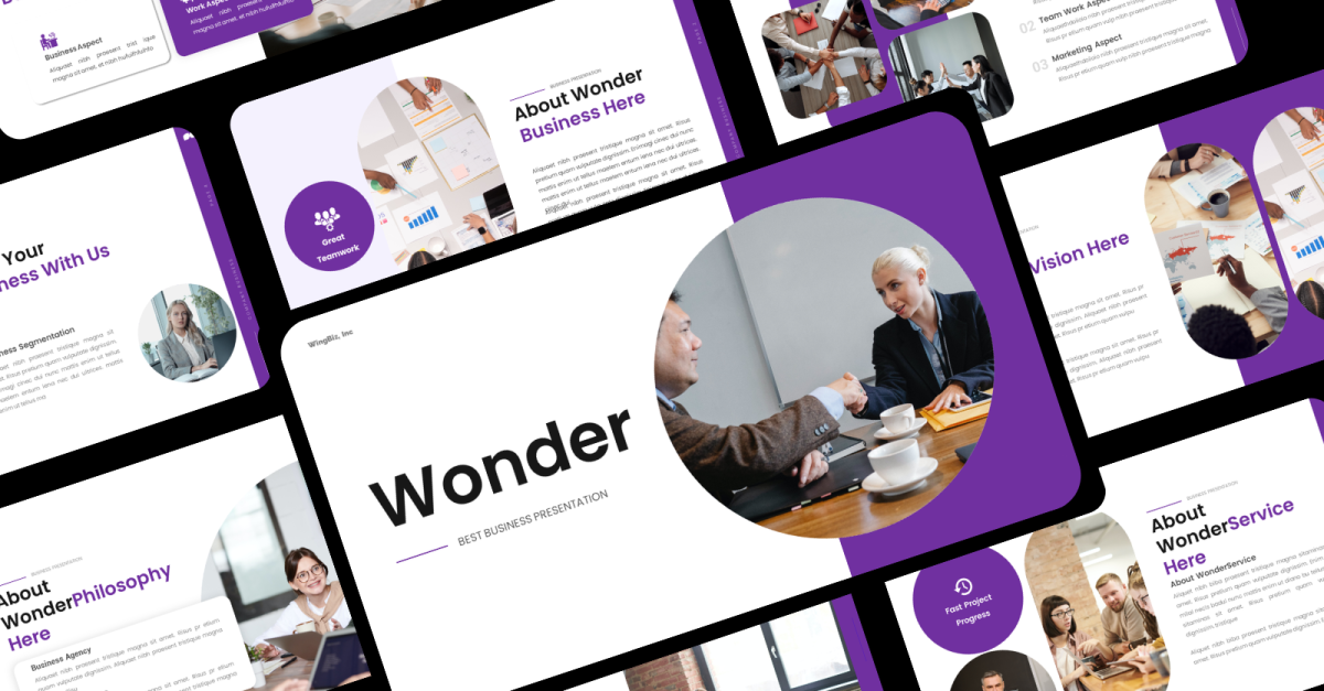 Wonder - PowerPoint d'entreprise - TemplateMonster