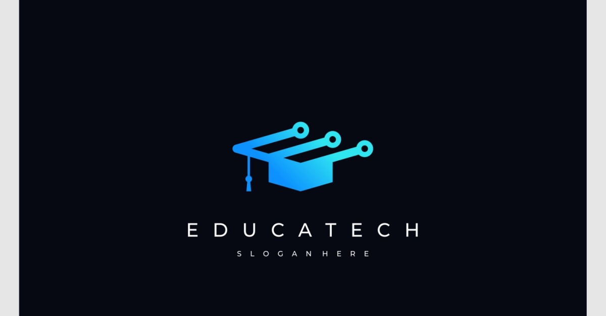 Éducation Étude Chapeau Graduation Circuit Technologie Logo