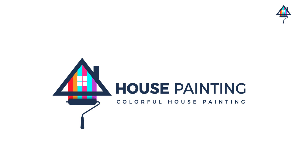 Design-Vorlage für das Home-Maler-Logo - TemplateMonster