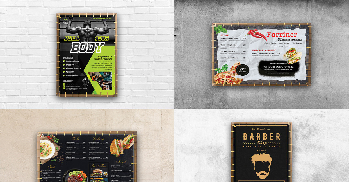 Reklam Poster Panosu Maketi PSD Şablonu - TemplateMonster