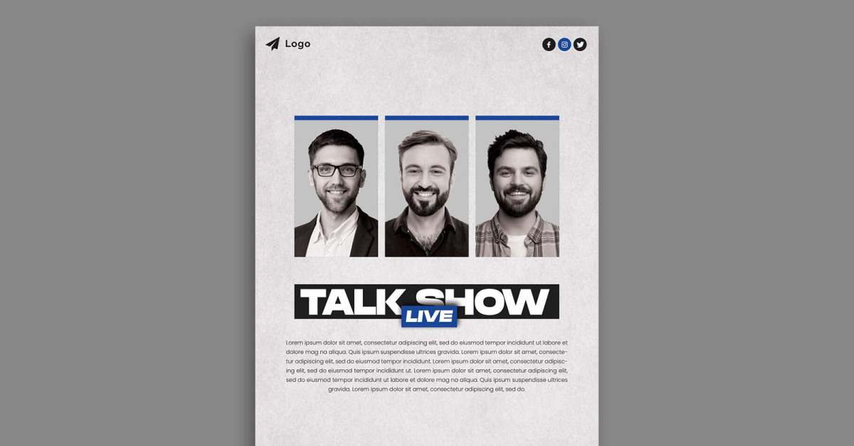 Talk Show Flyer Design Template #385794 - TemplateMonster