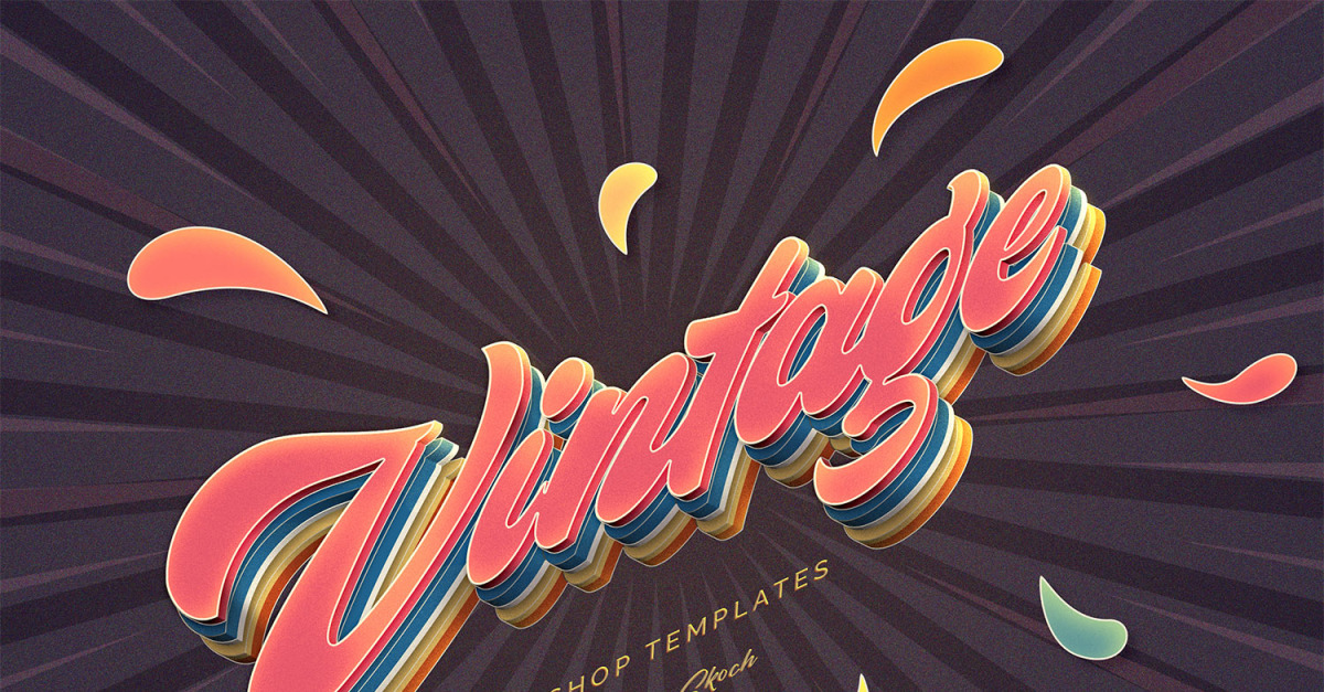 Vintage Photoshop Photo Template