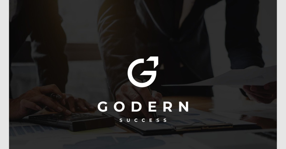 Litera G Strzałka w górę Logo firmy sukcesu - TemplateMonster