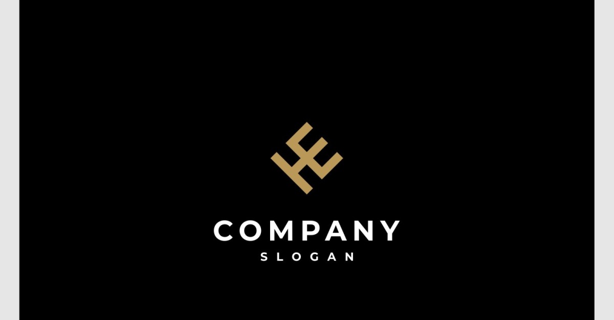 Letter HE Simple Monogram Logo #386116 - TemplateMonster