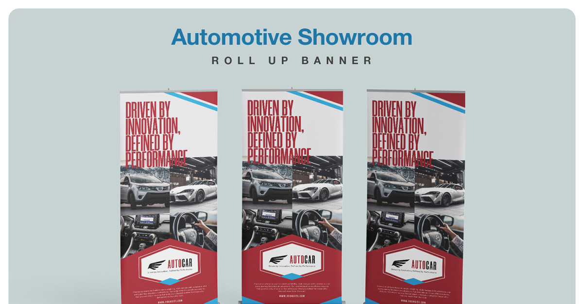 Automotive Product Roll Up Banner #386208 - TemplateMonster
