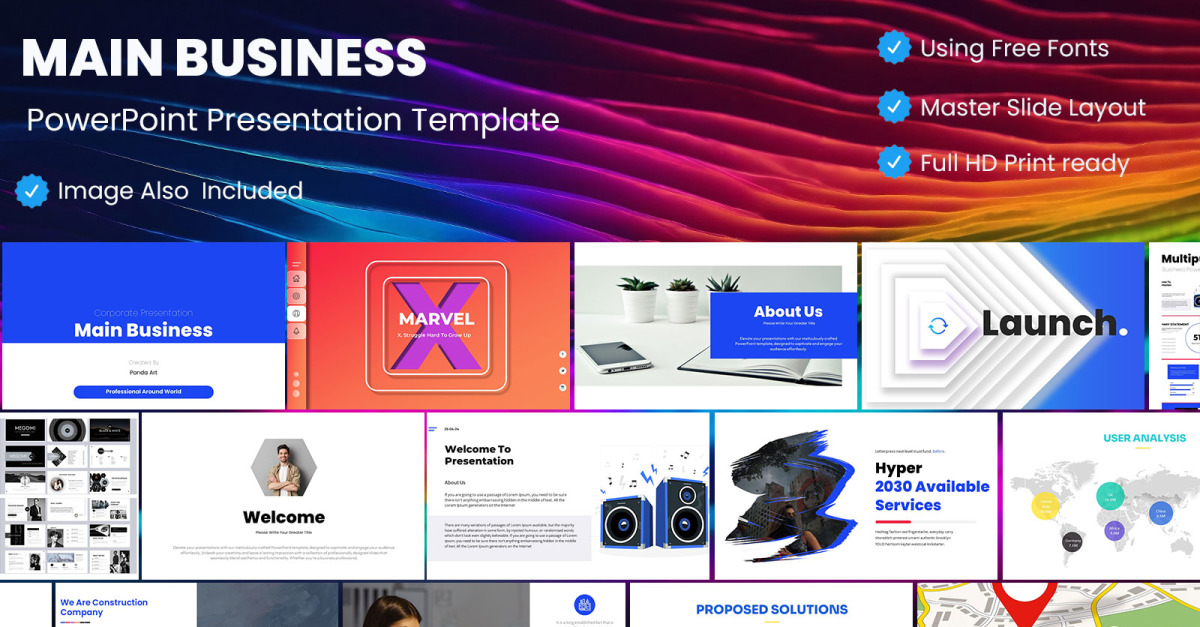Modello di presentazione PowerPoint del piano di esempio principale ...