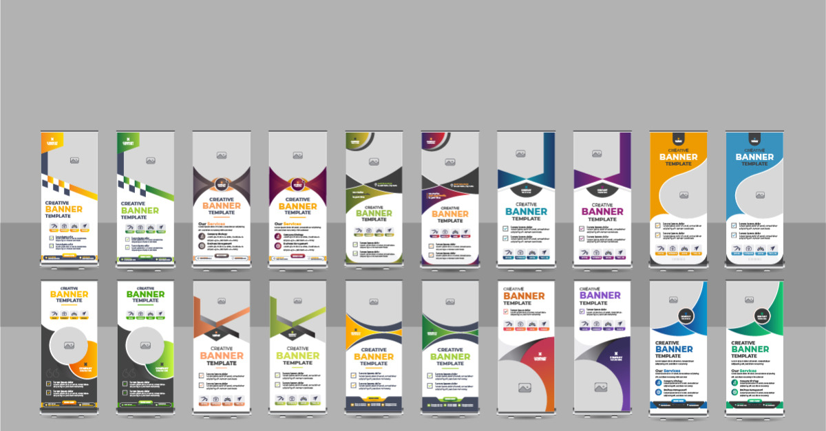 Roll-Up-Banner oder Roll-Up-Banner-Paket für Firmenwerbung