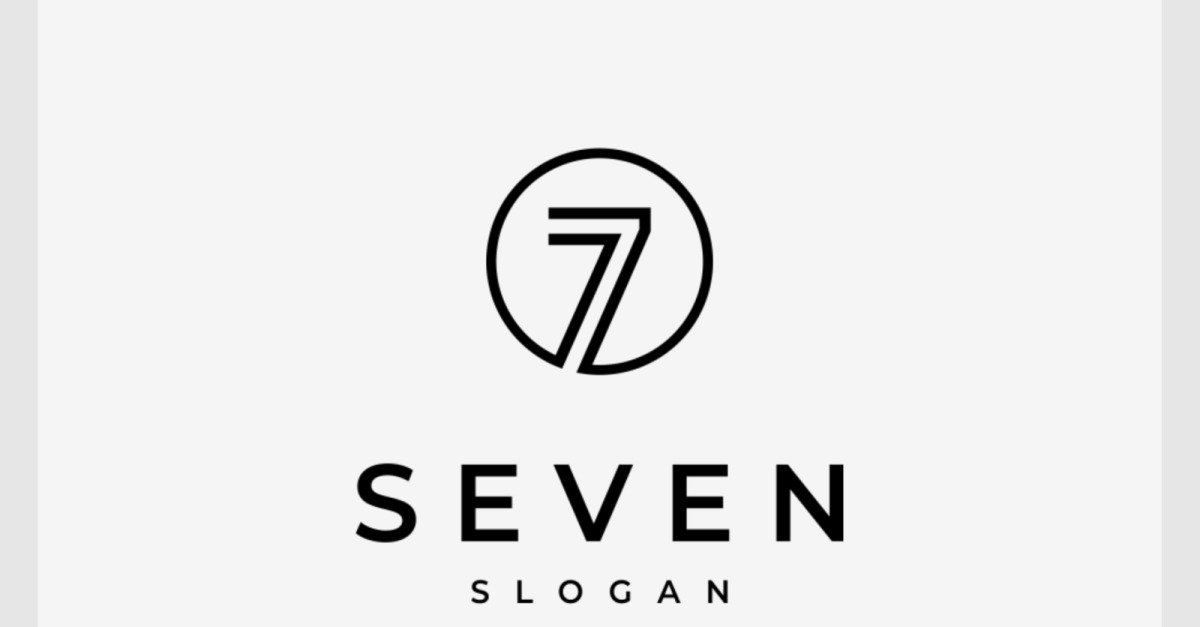 Yedi Numara 7 Basit Logo #386414 - TemplateMonster