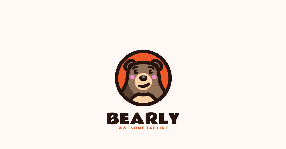 Bearly Mascot Kreslené Logo #386550 - TemplateMonster