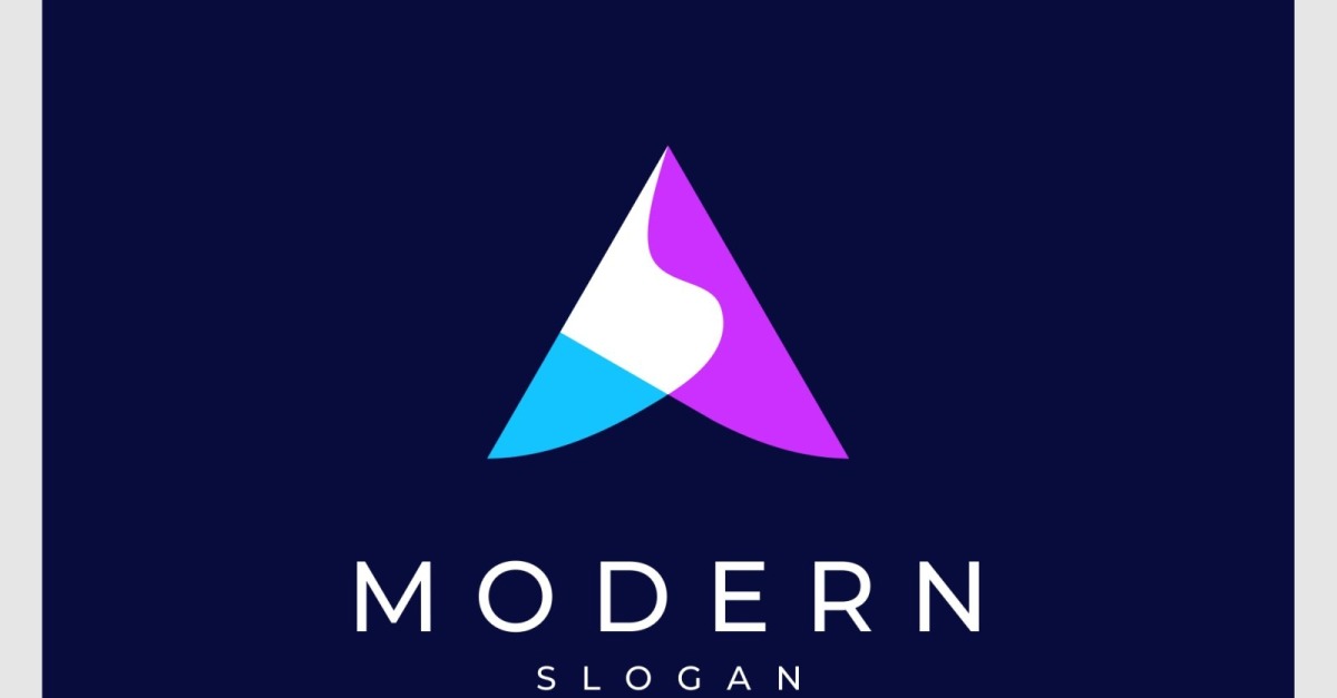 A Harfi Renkli Modern Logo #386667 - TemplateMonster