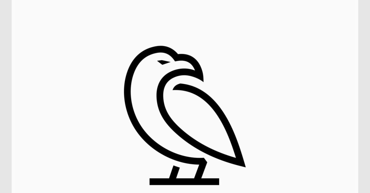 Kartal Şahin Kuş Hat Sanatı Basit Logo - TemplateMonster