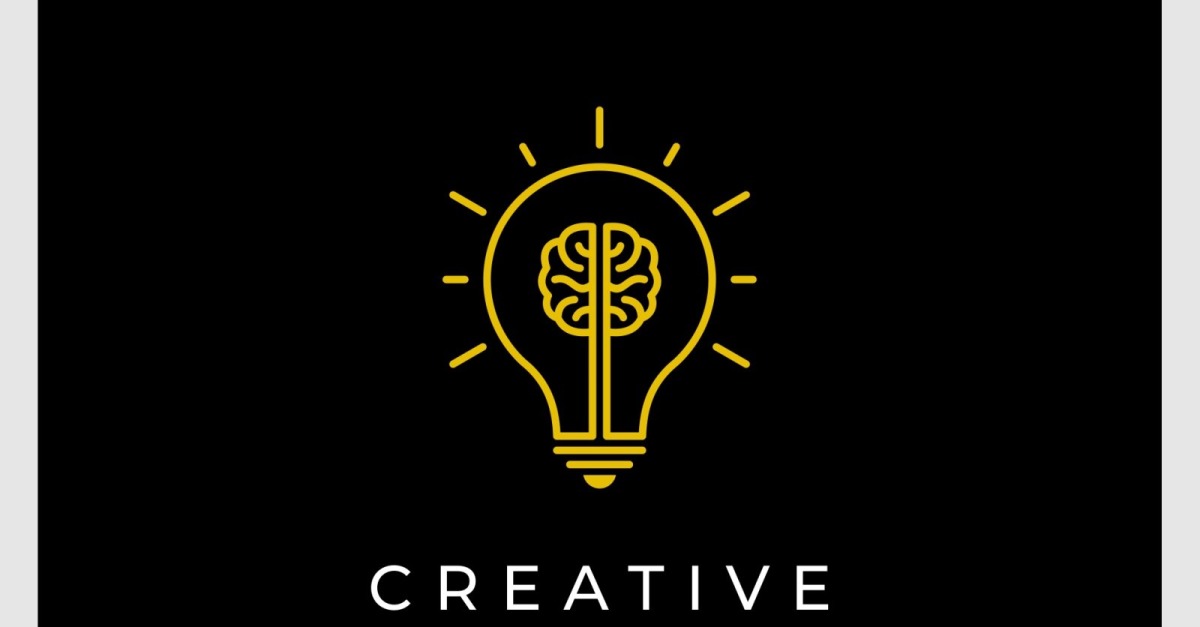 Lampadina Cervello Idea Creativa Logo - TemplateMonster