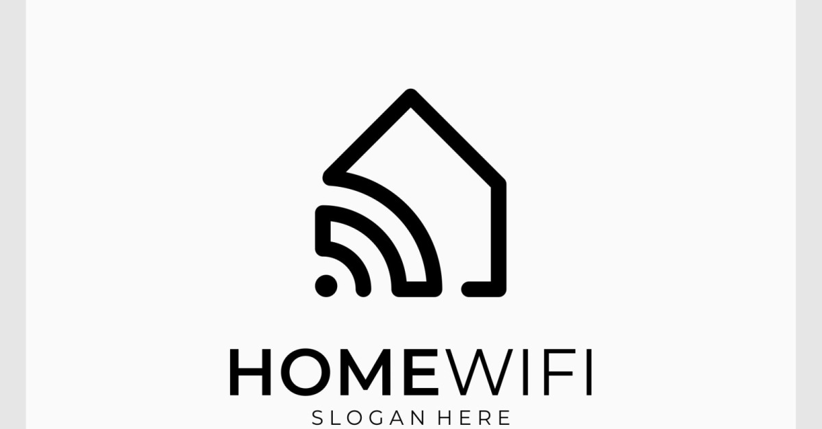 Logo du signal sans fil pour la maison - TemplateMonster