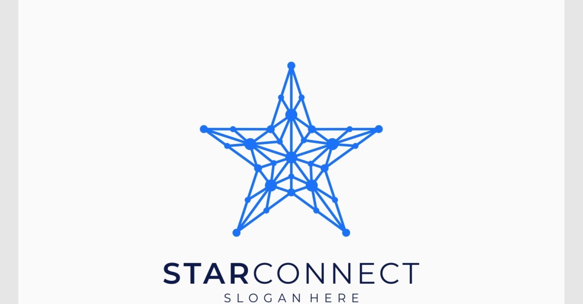 Star Network Connection Logo #386684 - TemplateMonster