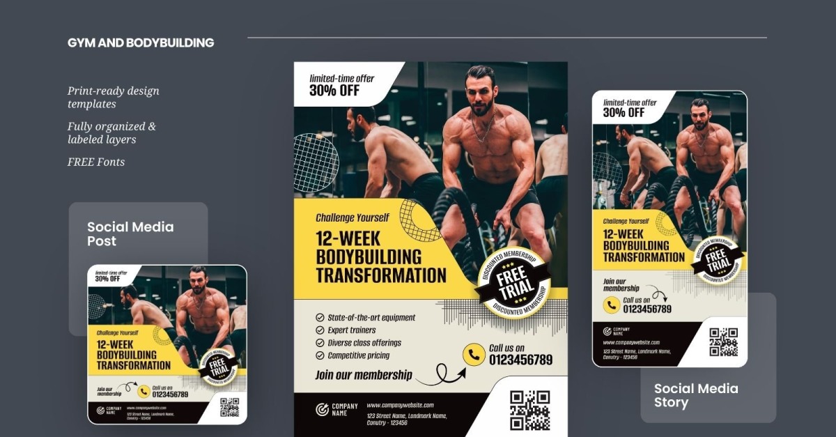 Gym and Bodybuilding Template Designs - TemplateMonster