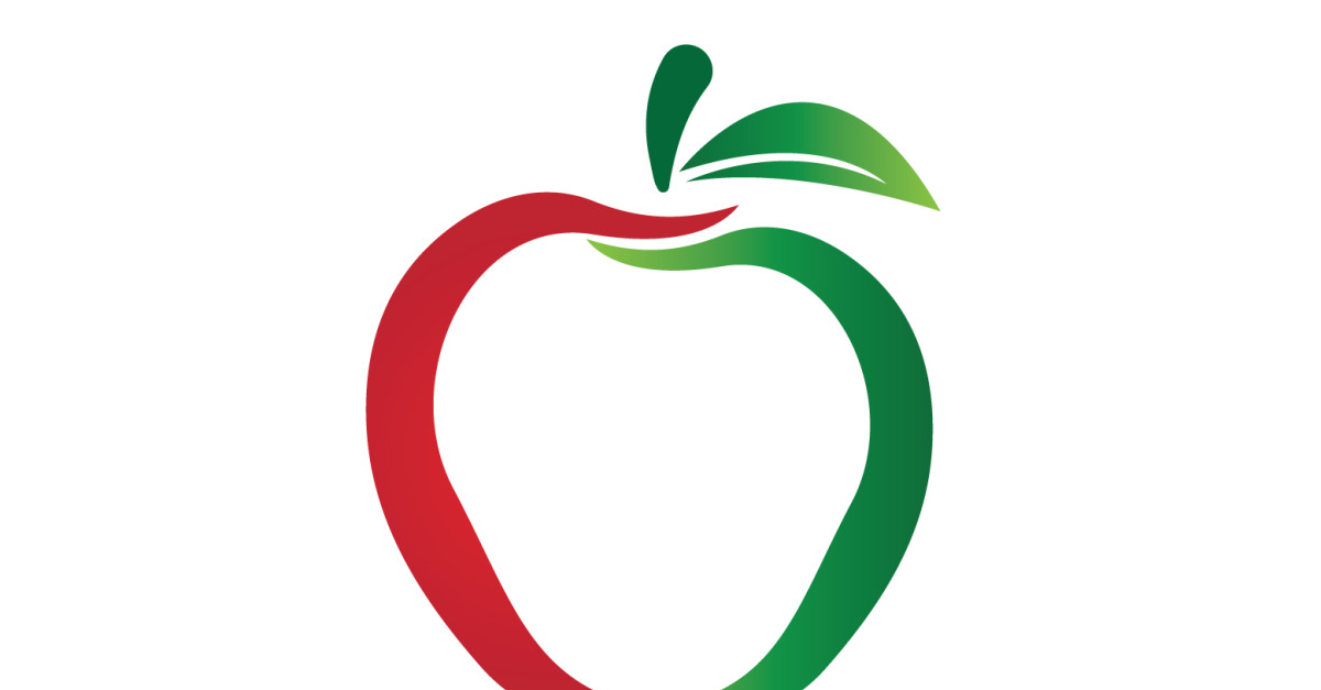 Modèle de logo d'icône de fruits de pomme version 3