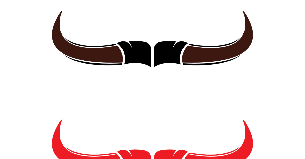 Boğa ve manda kafalı inek hayvan maskot logosu tasarım vektörü sürüm 5