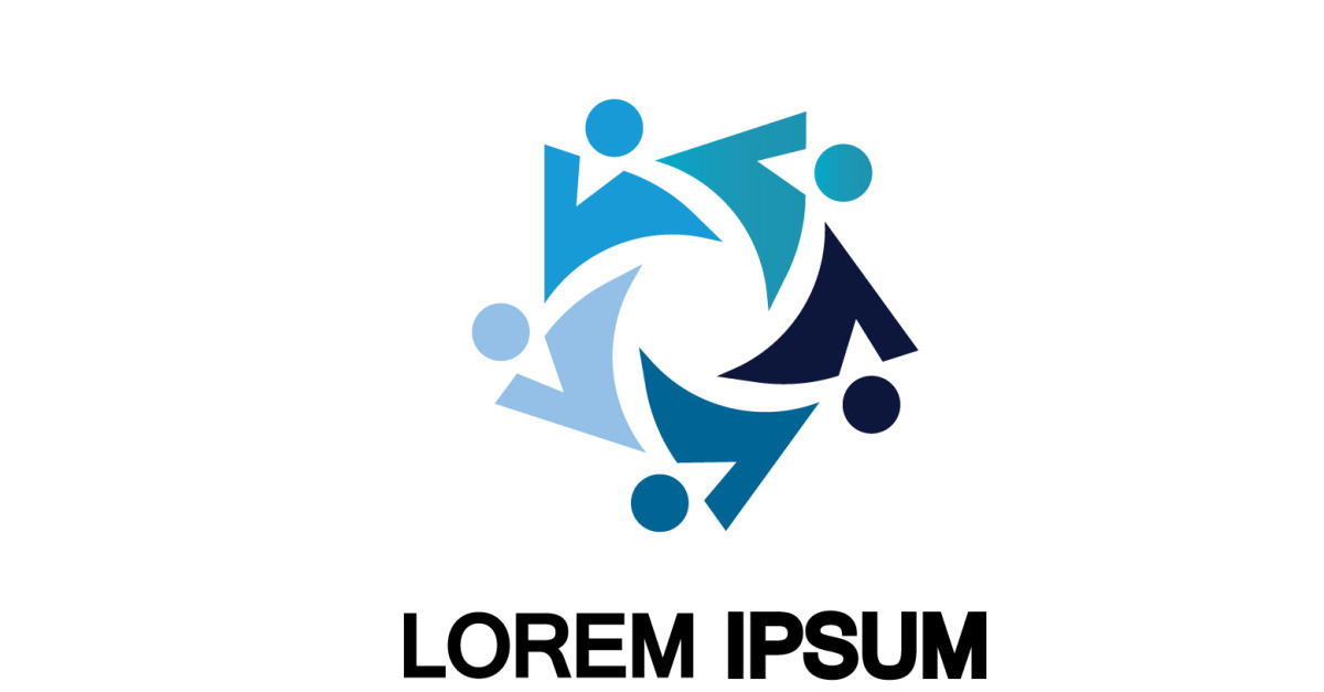 Community team group work logo template vector version 10