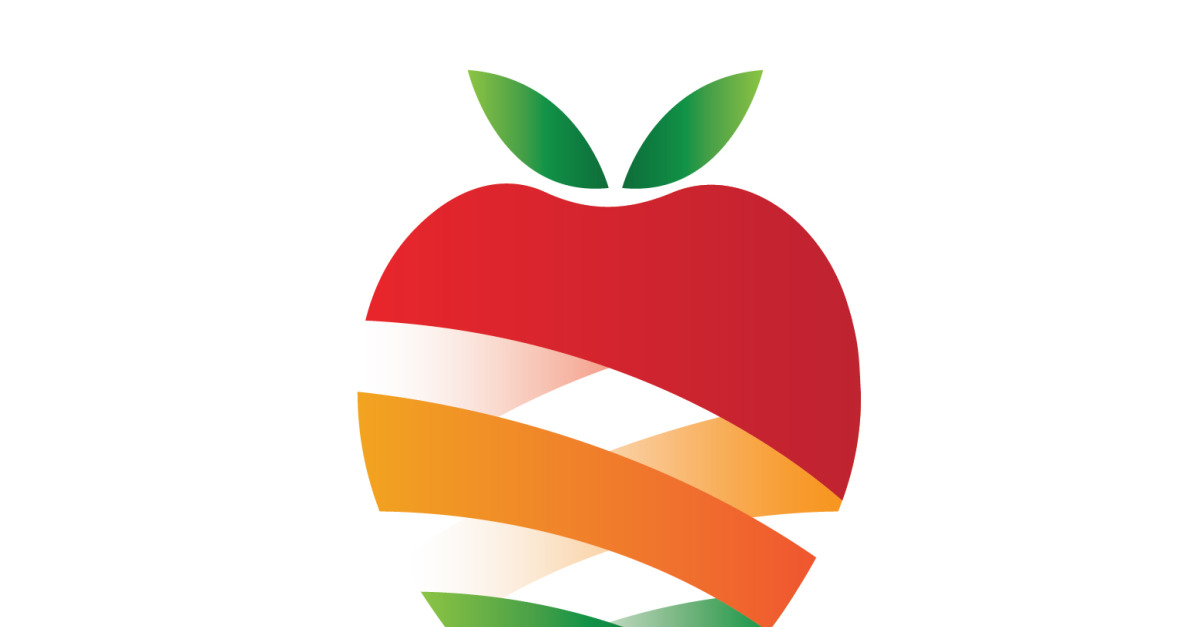 Modèle de logo d'icône de fruits de pomme version 18