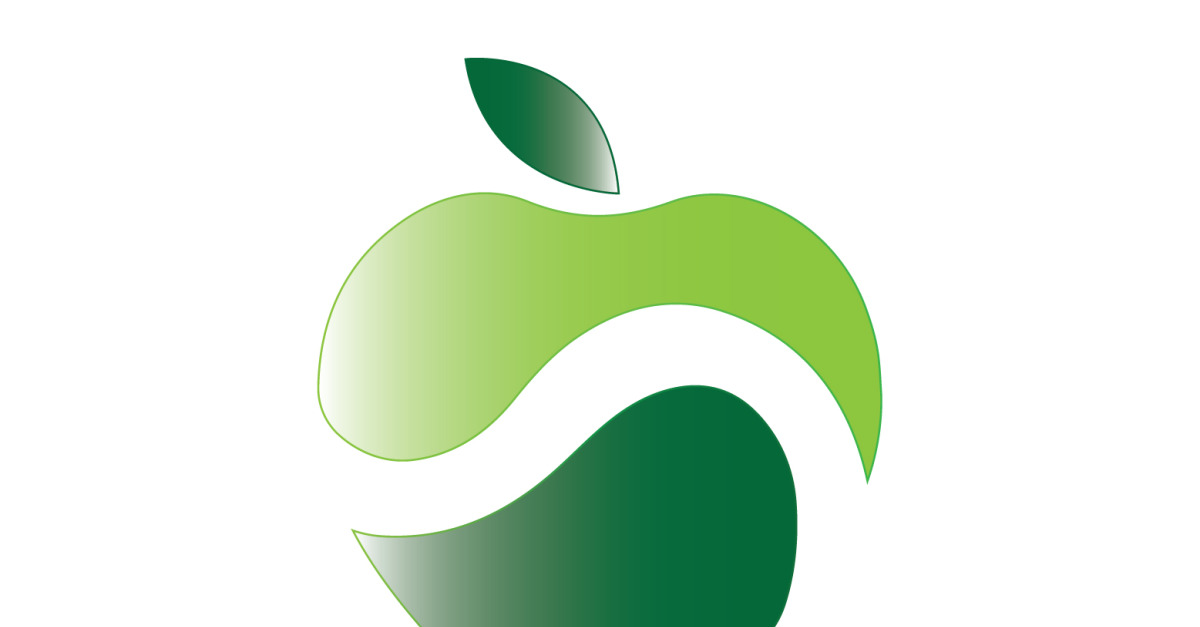 Modèle de logo d'icône de fruits de pomme version 45