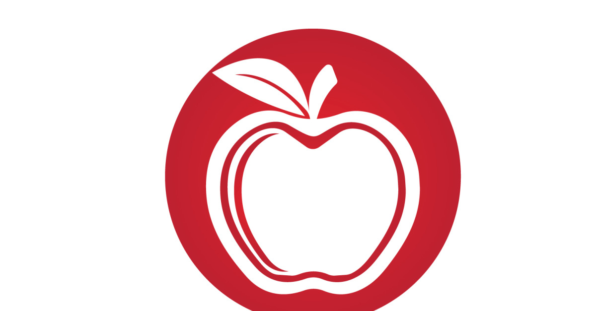 Modèle de logo d'icône de fruits de pomme version 46