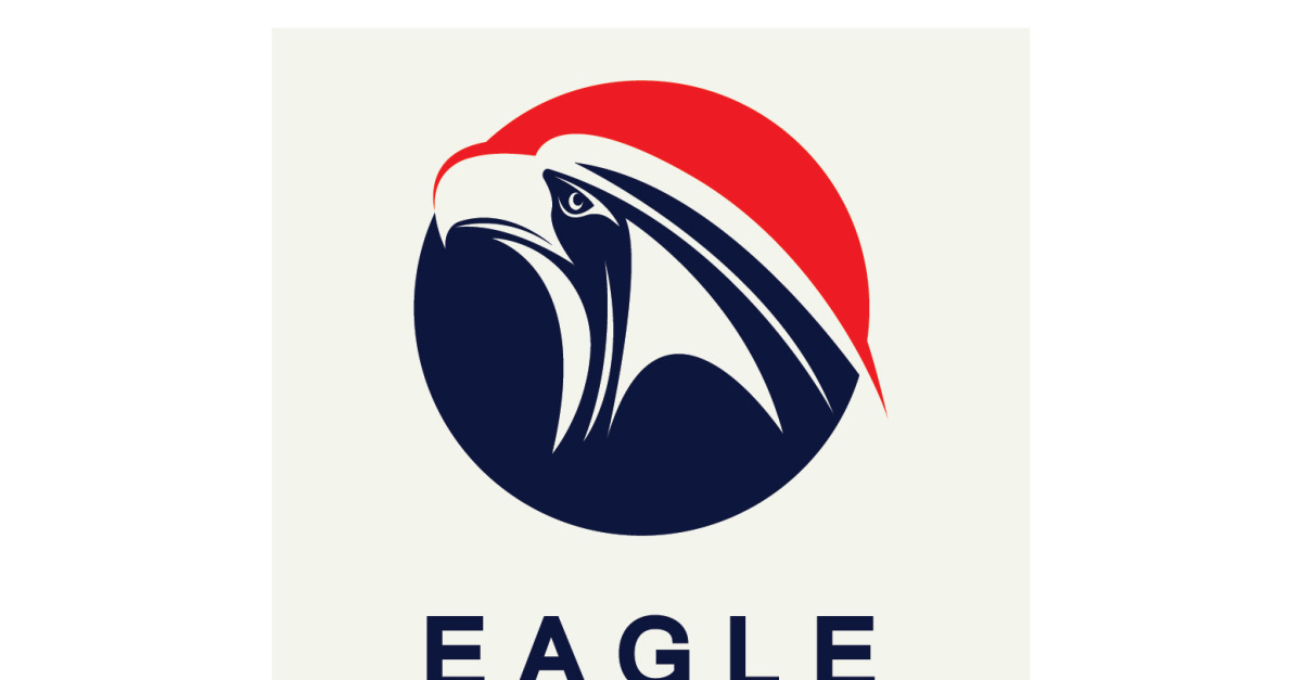 Aigle tête oiseau logo vectoriel version 30 - TemplateMonster