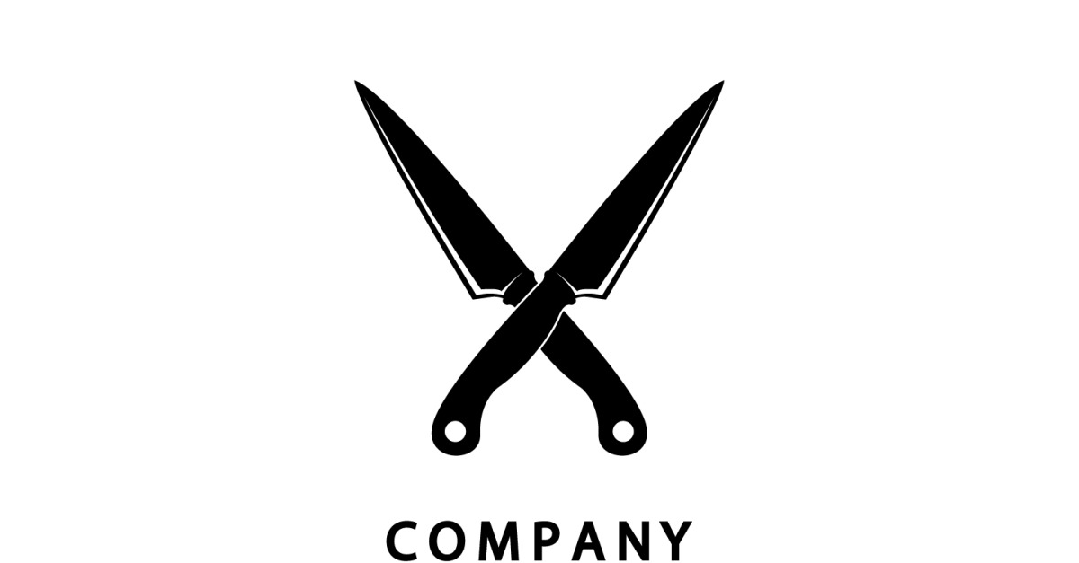 Coltello da cucina simbolo modello logo vettoriale versione 40