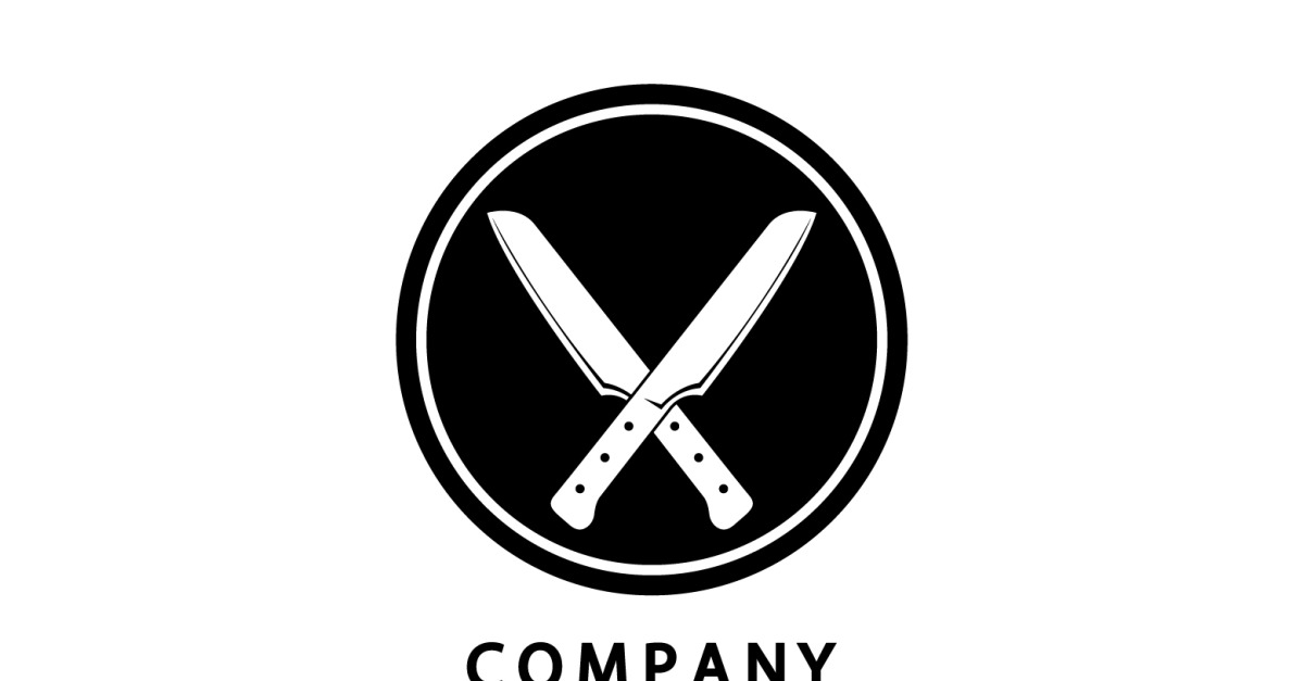 Coltello da cucina simbolo modello logo vettoriale versione 45