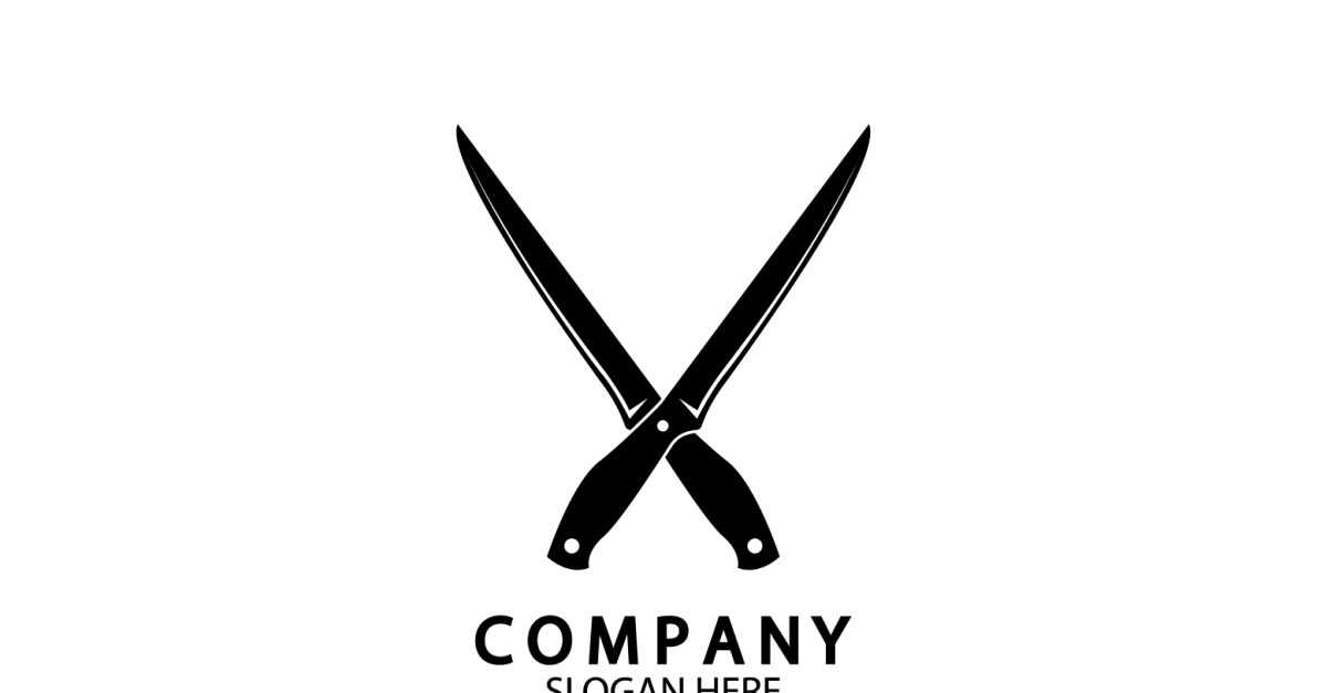 Kitchen knife symbol template logo vector version 10