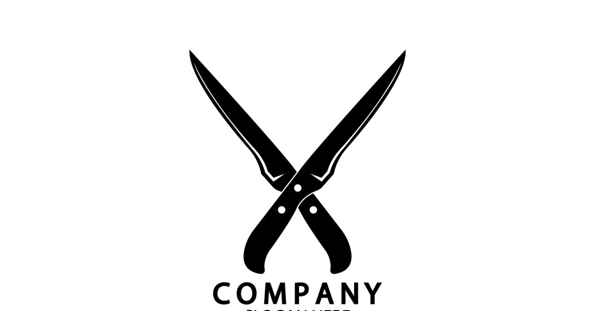 Kitchen knife symbol template logo vector version 15