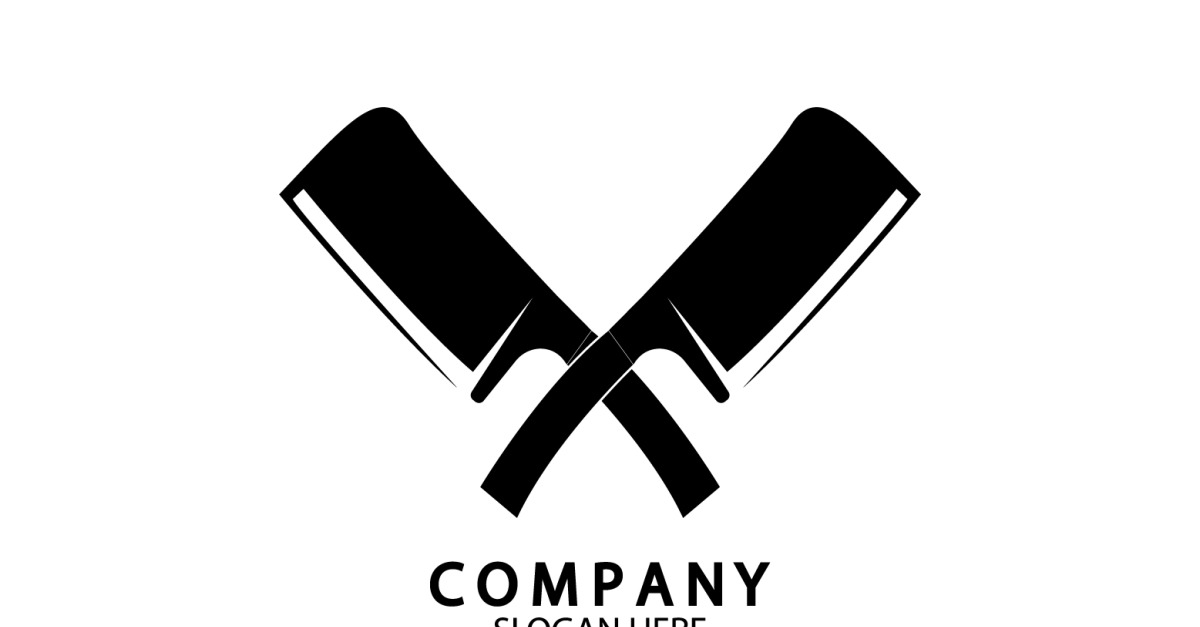 Kitchen knife symbol template logo vector version 19