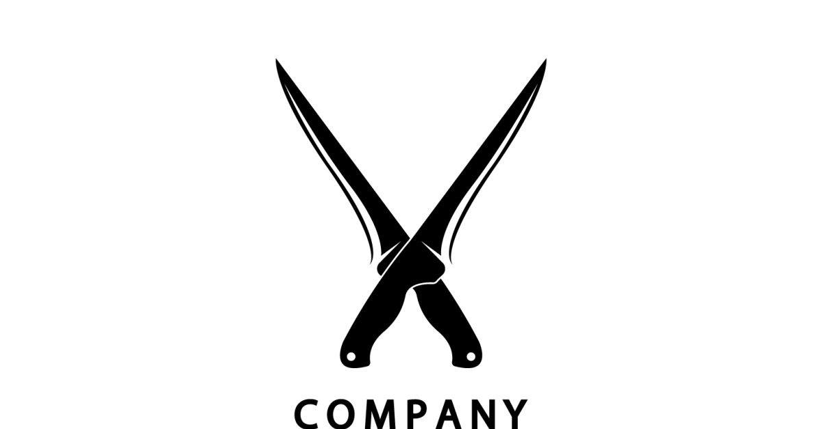 Kitchen knife symbol template logo vector version 25