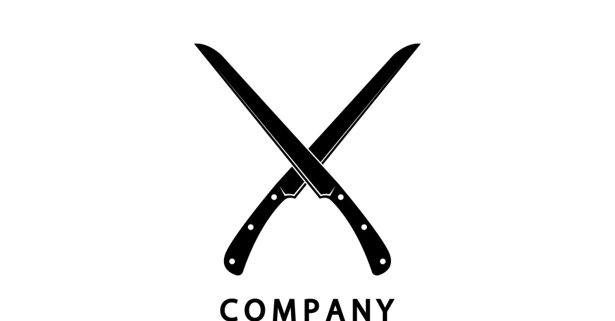 Kitchen knife symbol template logo vector version 26