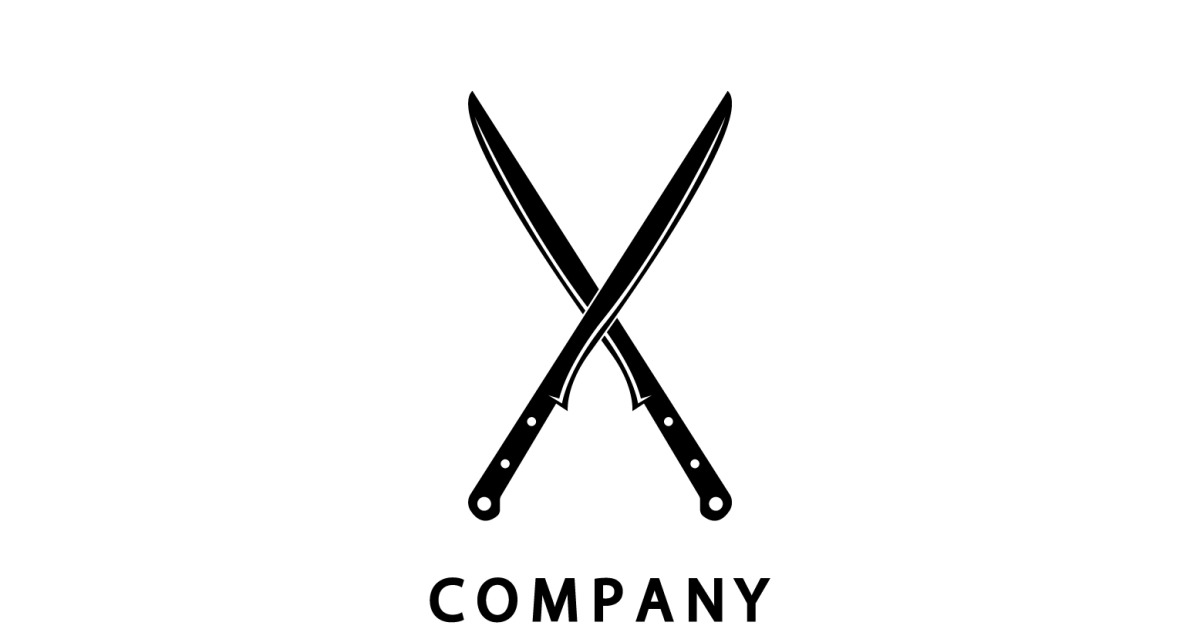 Kitchen knife symbol template logo vector version 31