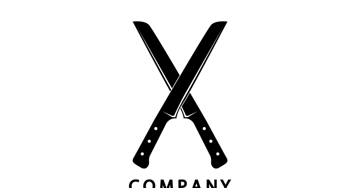 Kitchen knife symbol template logo vector version 33