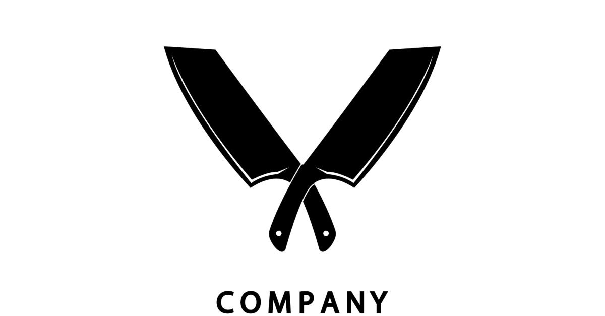 Kitchen knife symbol template logo vector version 37