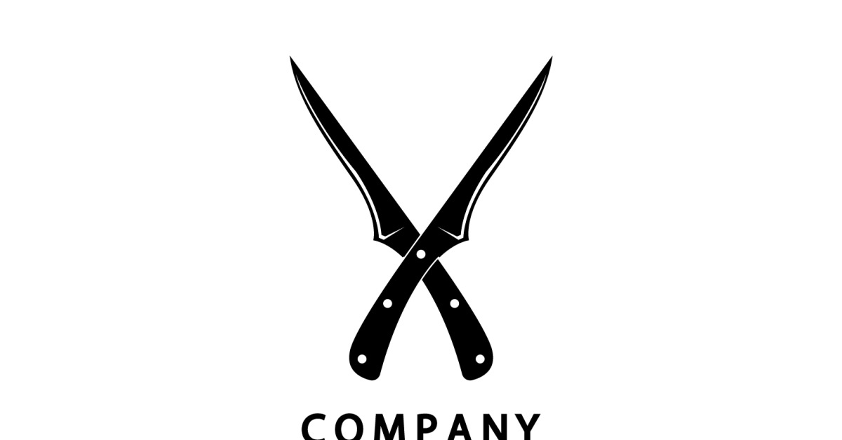 Kitchen knife symbol template logo vector version 41