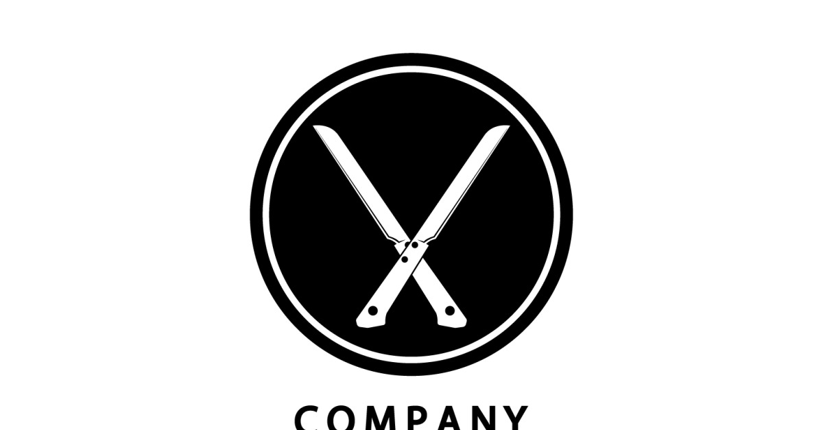 Kitchen knife symbol template logo vector version 44